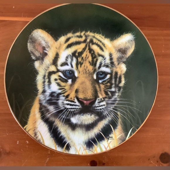 Accents | Siberian Tiger Cub By Cubs Of The Big Cats Plate Collection ...